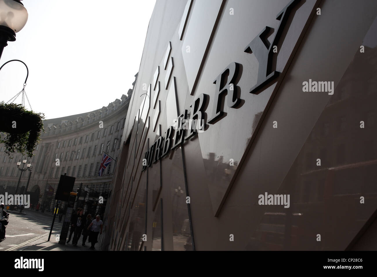 Burberry new shop Sign Regent Street shopping area in London Stock ...