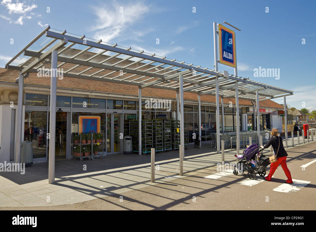 Aldi supermarket, Biggleswade, England Stock Photo - Alamy