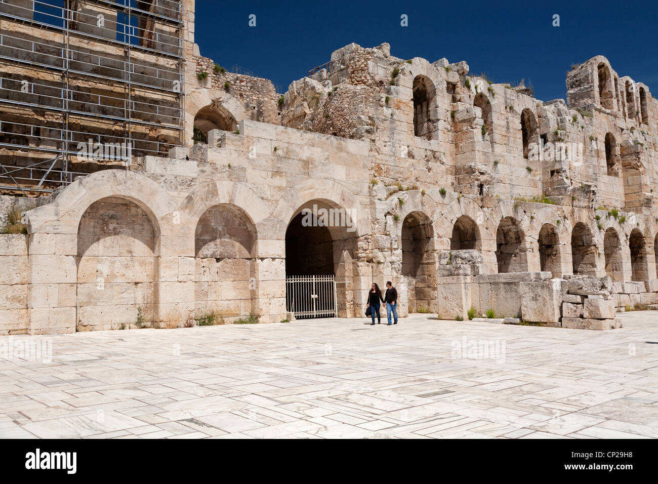 Odeon of Herodes Atticus, an amphitheater built on the south slope of ...