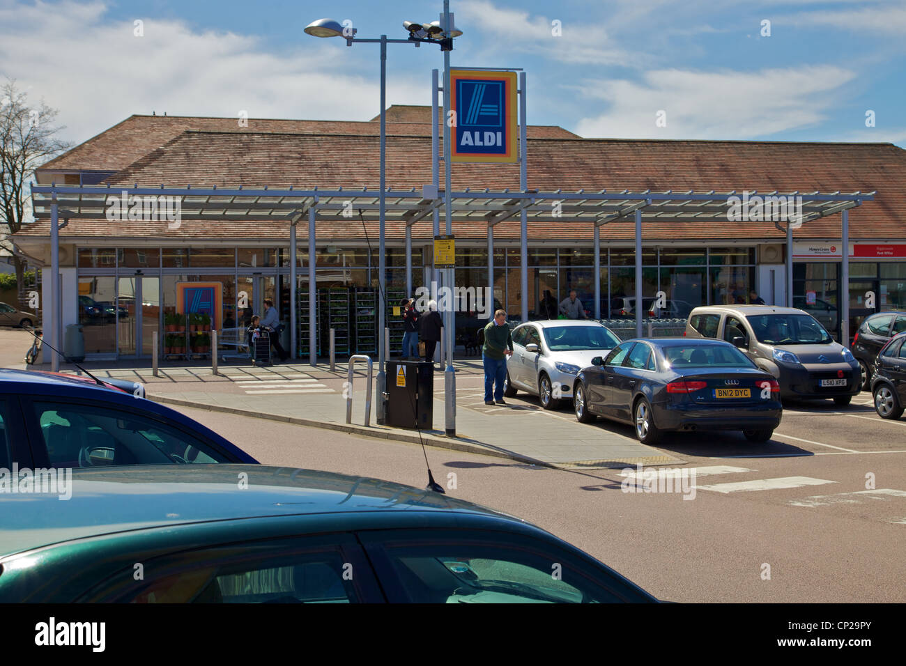 Aldi supermarket, Biggleswade, Bedfordshire,England Stock Photo - Alamy