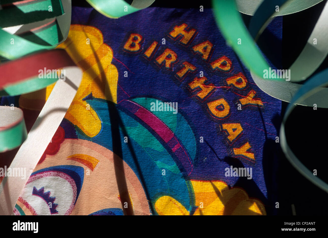 Birthday party poppers and crackers Stock Photo - Alamy