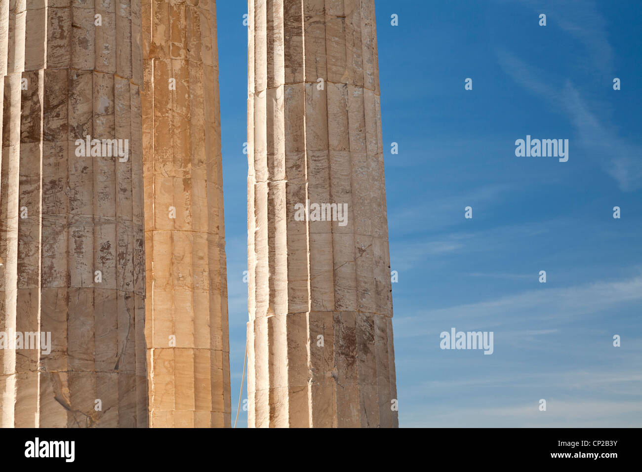 Detail of the Parthenon pillars. Athens, Greece Stock Photo - Alamy