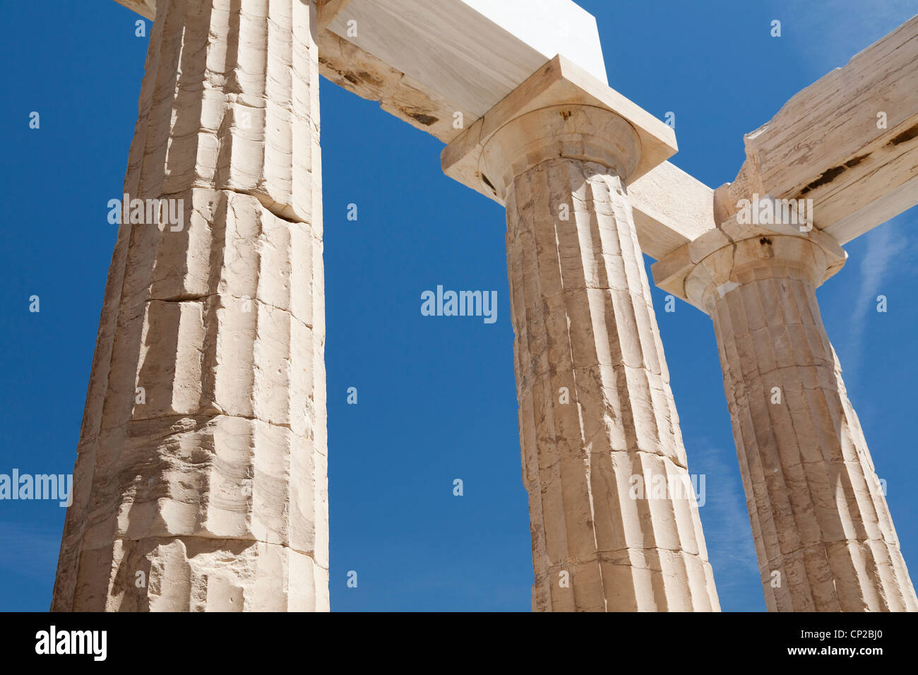 Detail view from Propylaea of the Athenian Acropolis. Athens, Greece ...