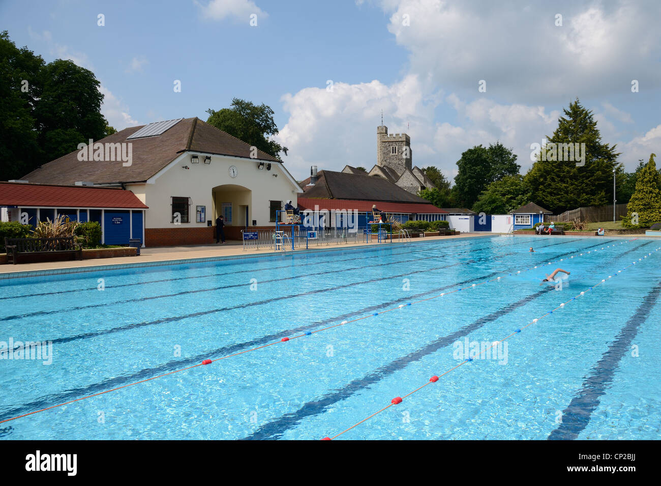 Guildford Lido Outdoor Swimming Pool Stock Photo Alamy