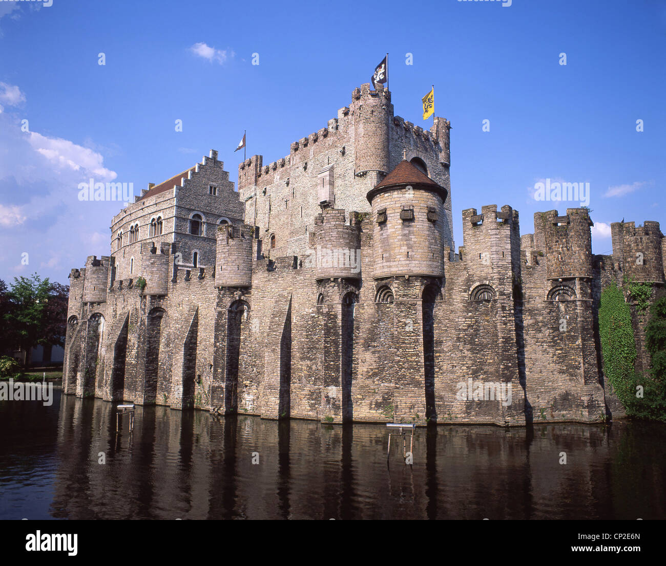 The Gravensteen Castle, Ghent, Flemish Region, East Flanders Stock ...