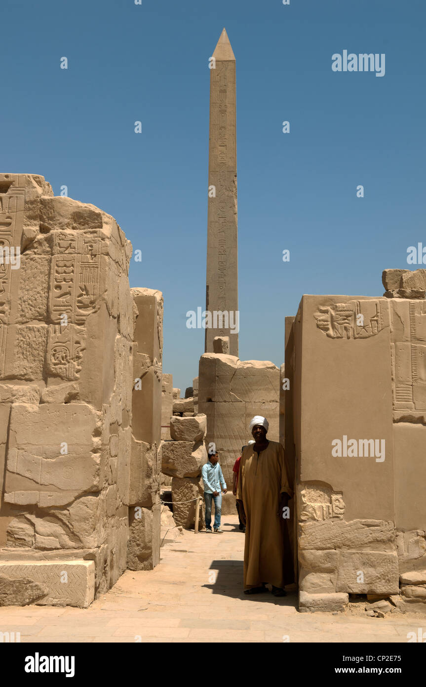 An Obelisk at Karnak Temple Luxor Stock Photo - Alamy