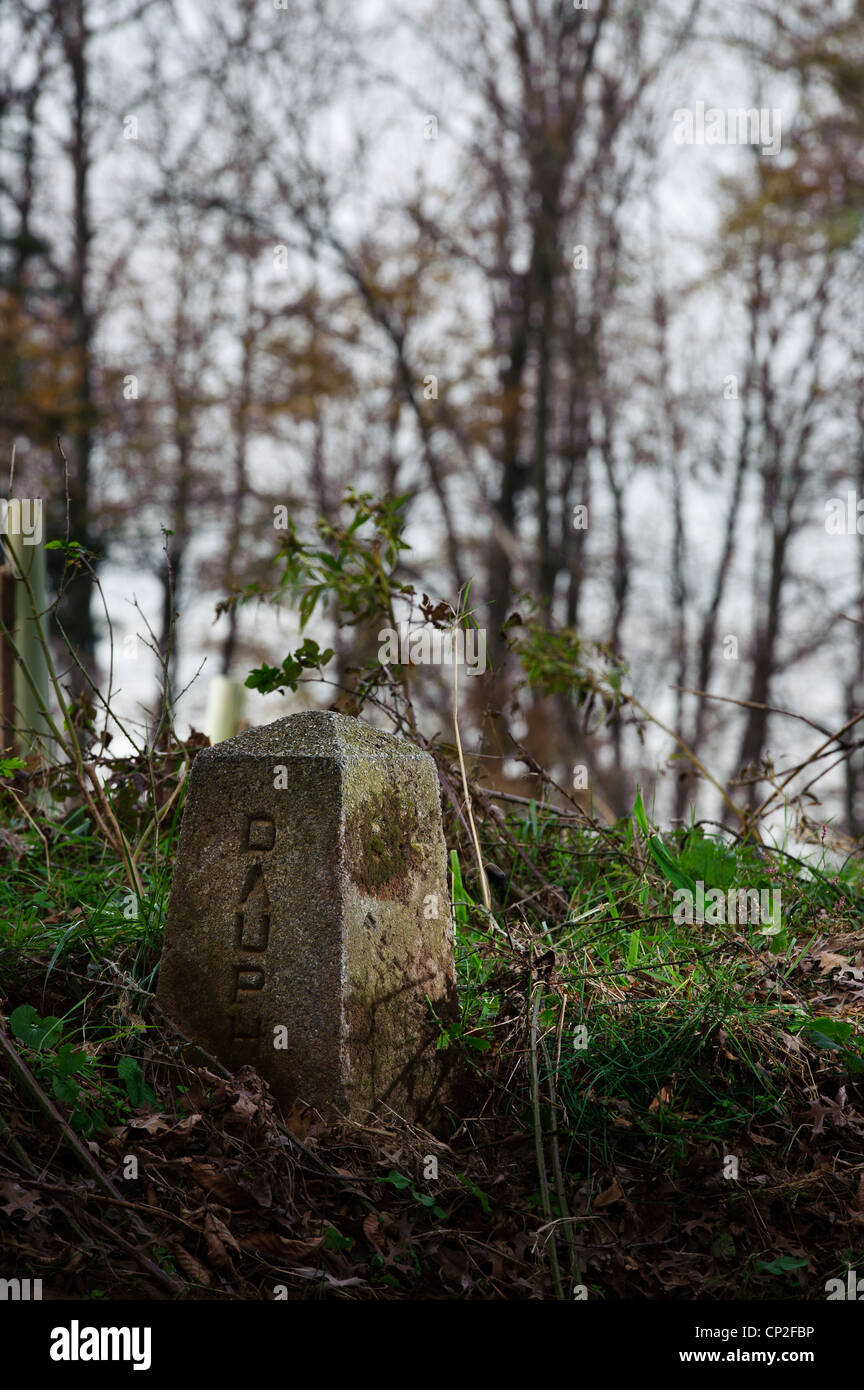 TRI-COUNTY BORDER MARKER STONE OF LANCASTER LEBANON AND DAUPHIN ...