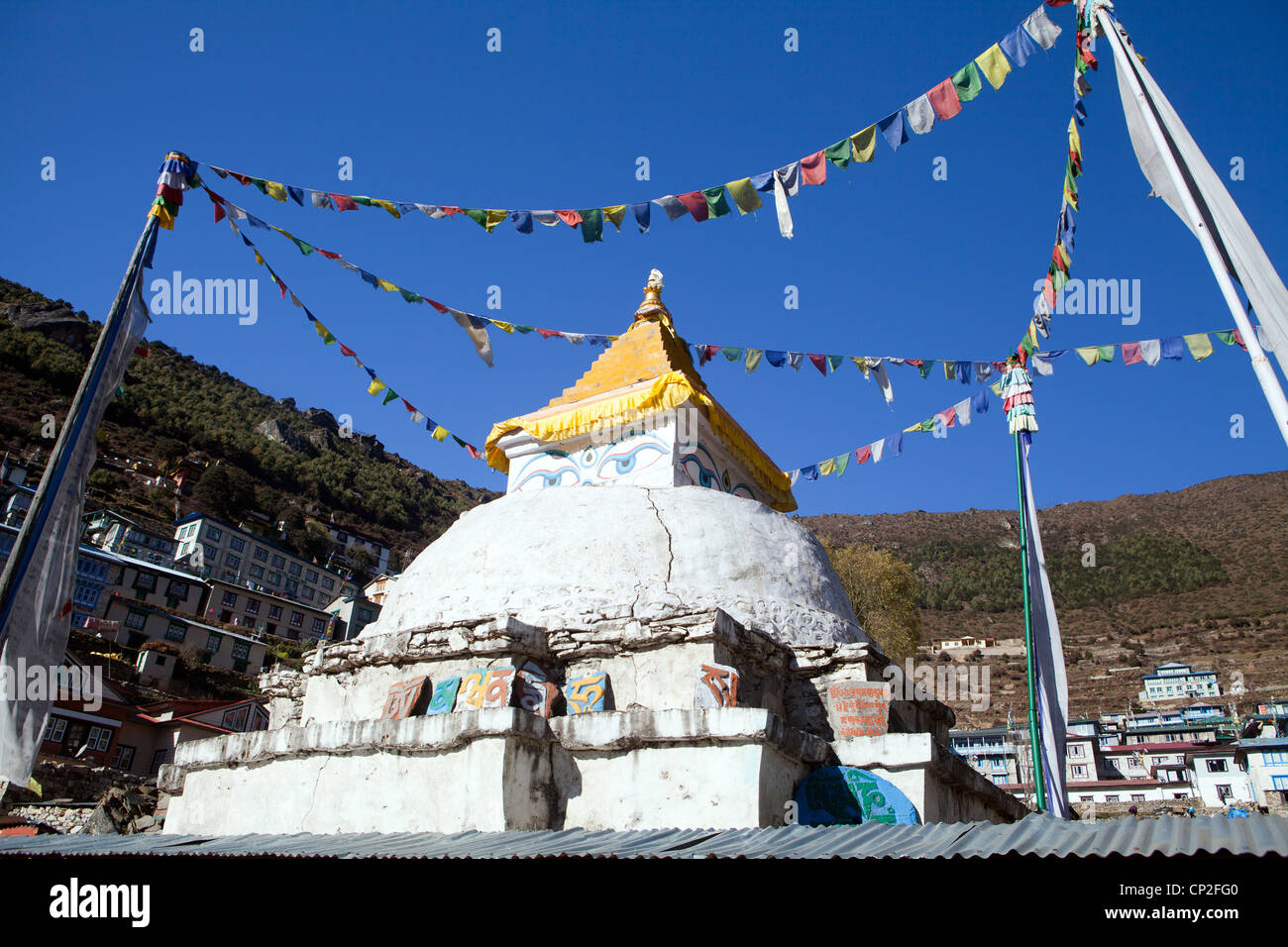 Buddhist stupa namche bazar hi-res stock photography and images - Alamy