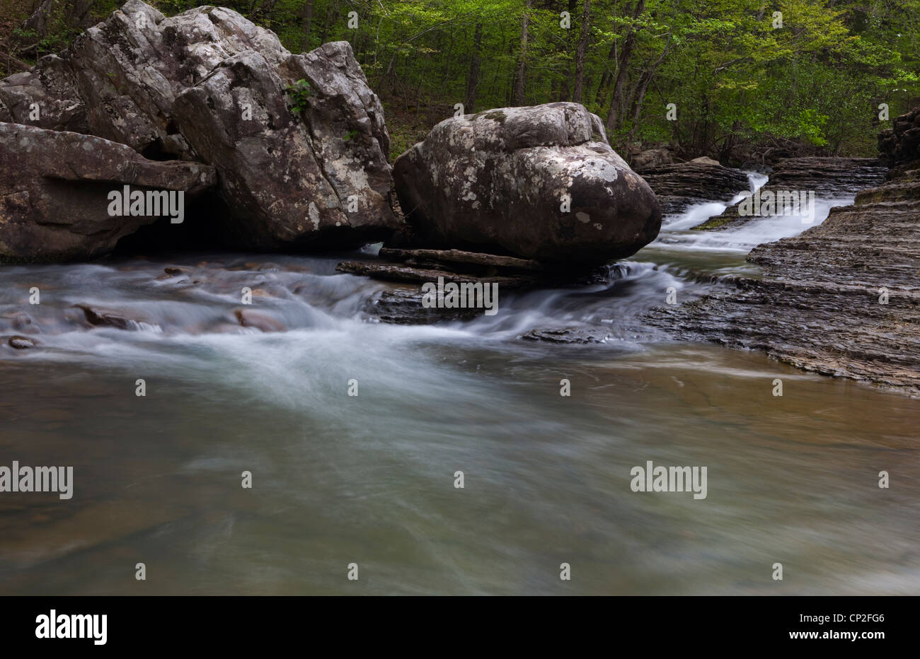 Six Finger Falls Waterfall in the Ozark Mountains of Arkansas– USA ...