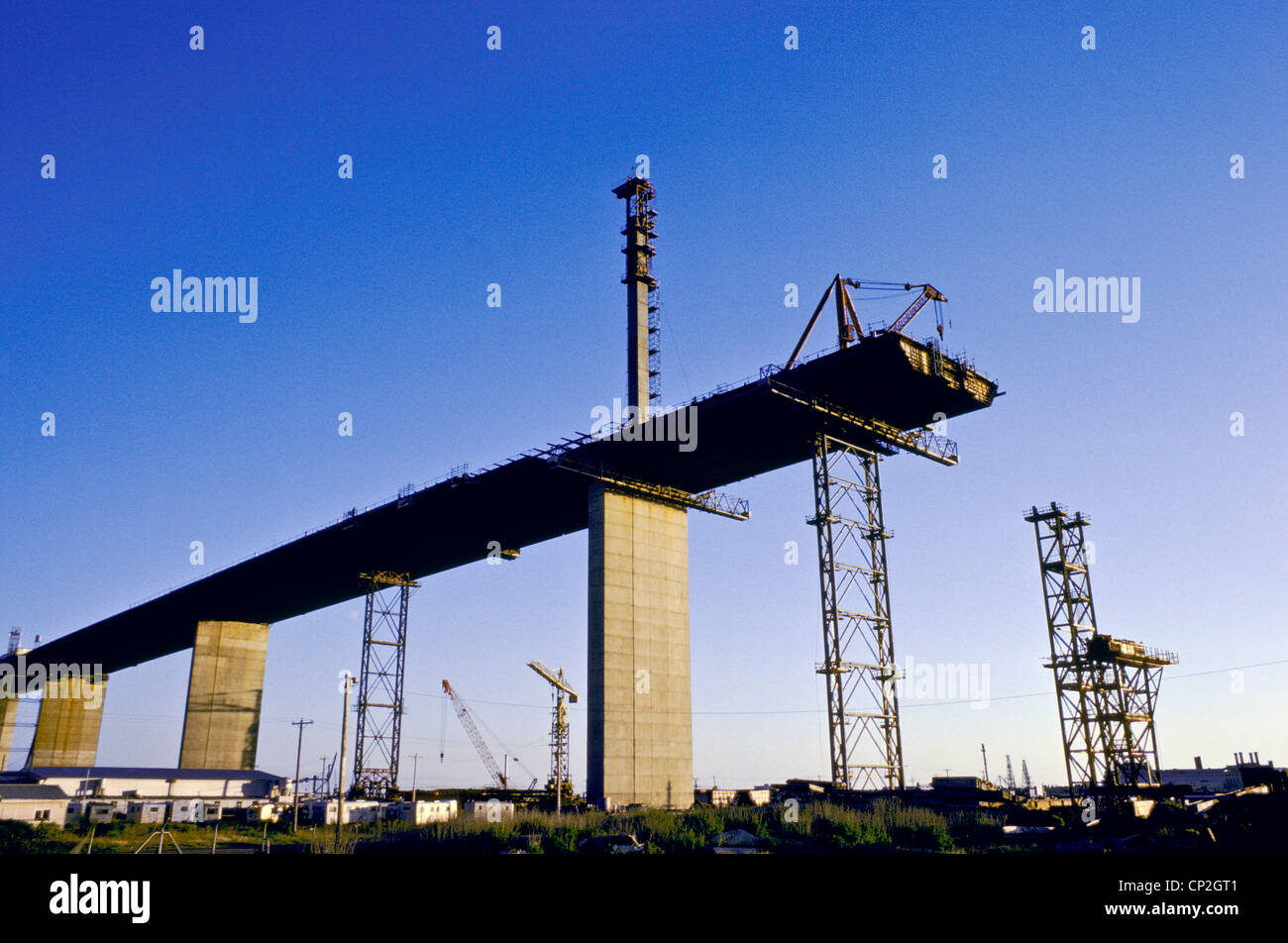 West Gate Bridge under construction, Australia 1976 Stock Photo - Alamy