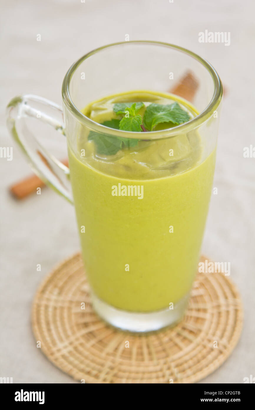Avocado smoothie [ Healthy drink] Stock Photo - Alamy