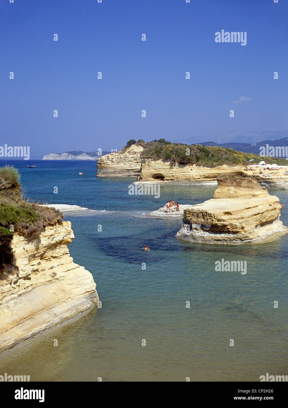 Sidari Cliffs, Canal d'Amour, Sadari, Corfu, Ionian Islands, Greece ...