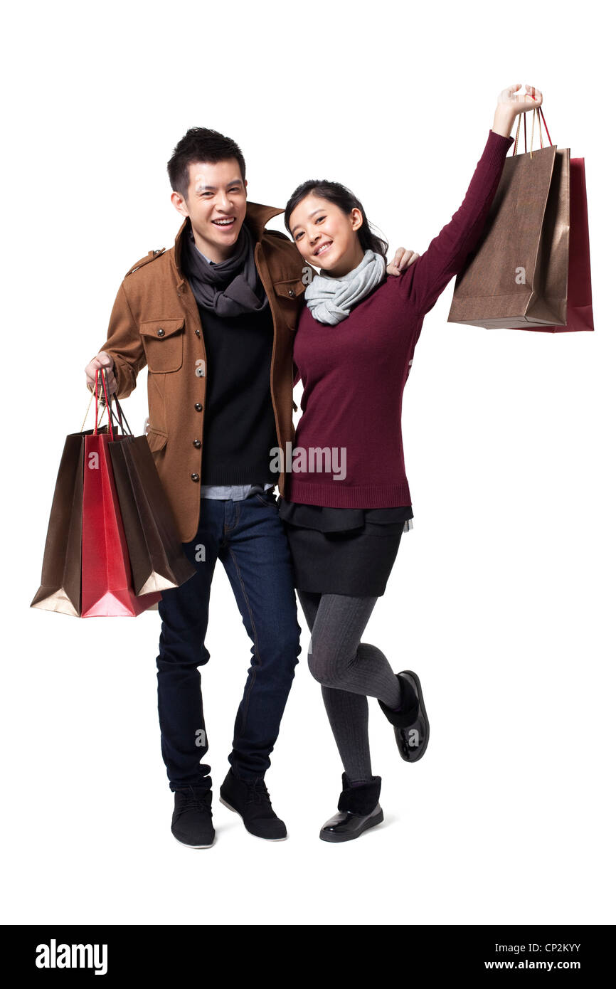 Stylish young people going shopping Stock Photo - Alamy