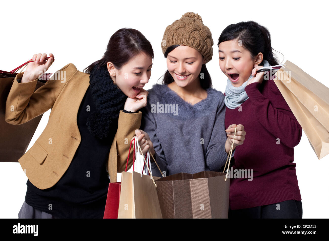 Stylish young woman going shopping Stock Photo - Alamy