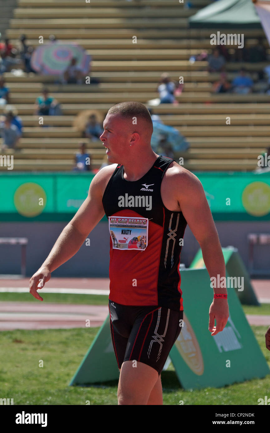 British sprinter Richard Kilty Mt Sac relays 2012, Walnut, California ...