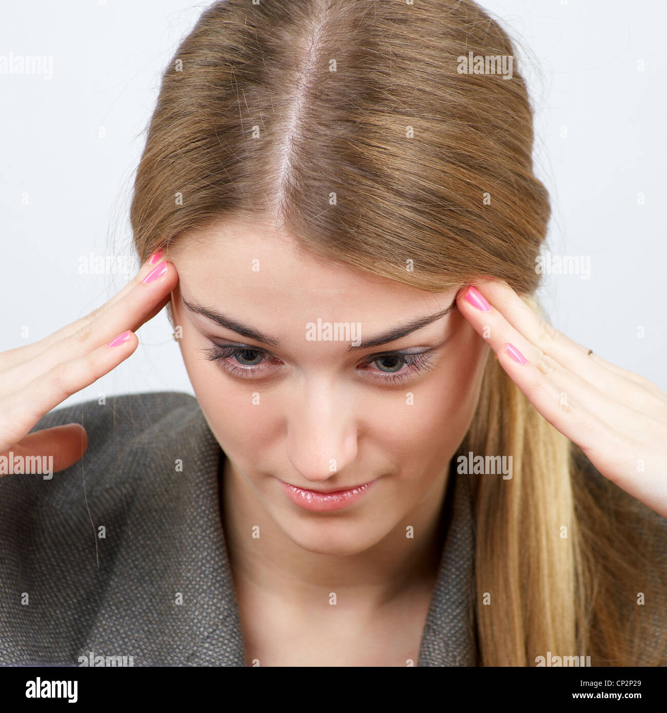 Closeup portrait busy caucasian female hi-res stock photography and ...