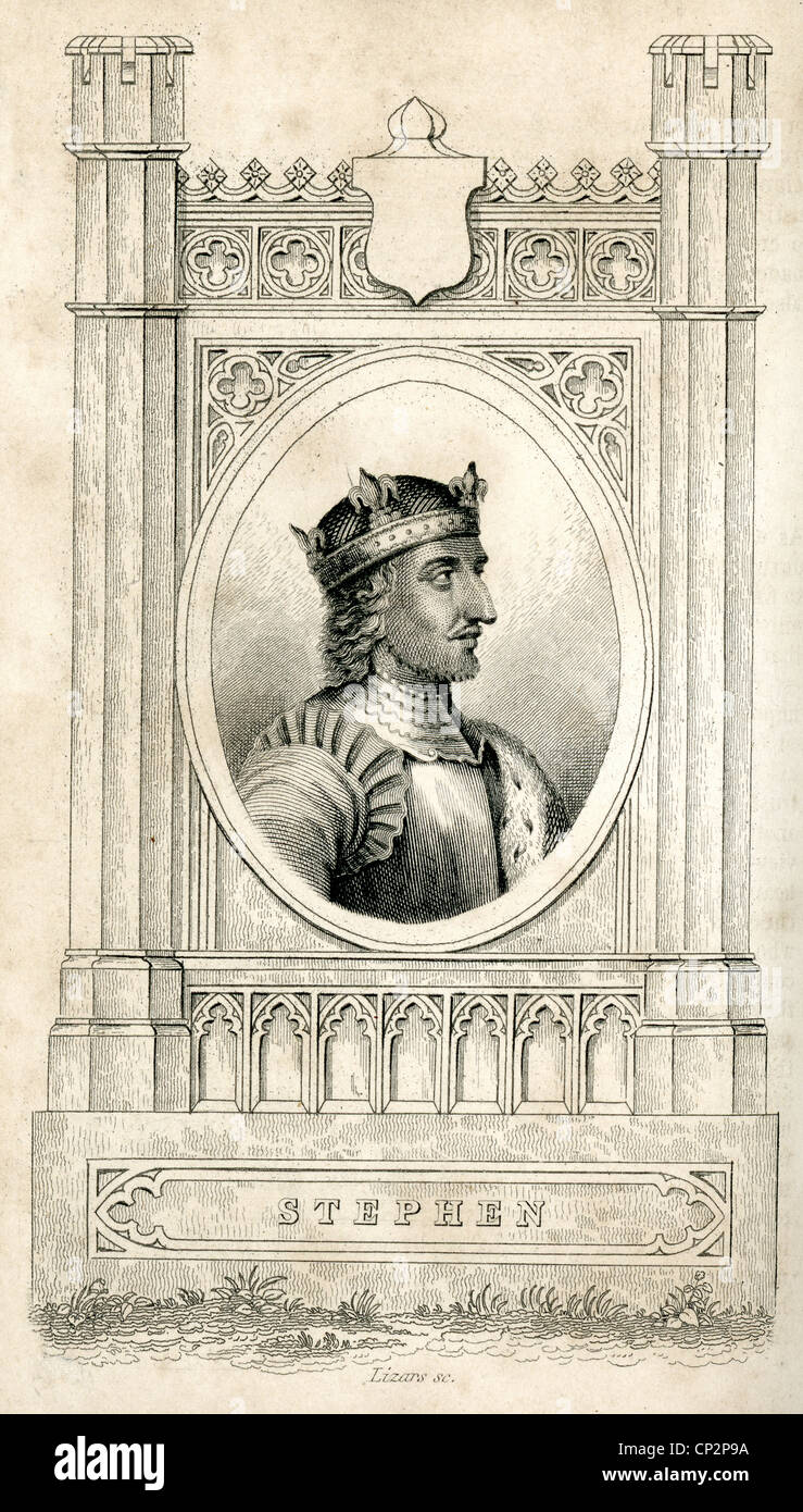 Portrait of King Stephen He was King of England from 1135 to his death ...