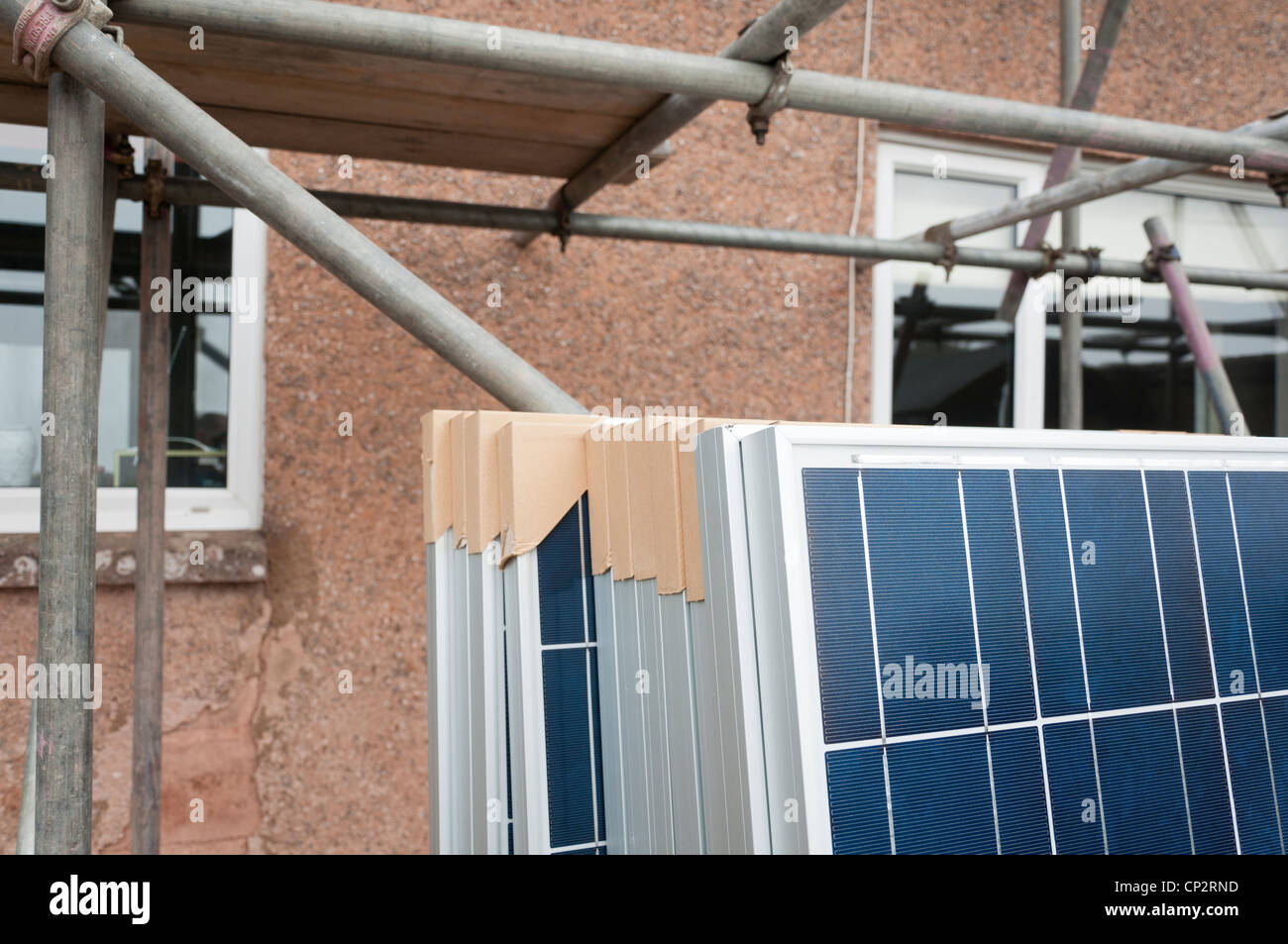 Solar panels ready for installation on a UK home roof Stock Photo - Alamy