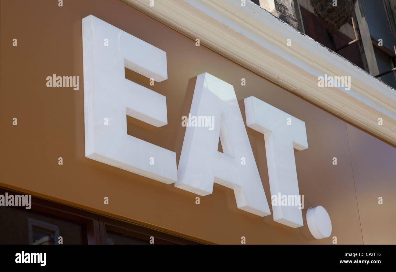 EAT Sign, Logo London, UK Stock Photo - Alamy