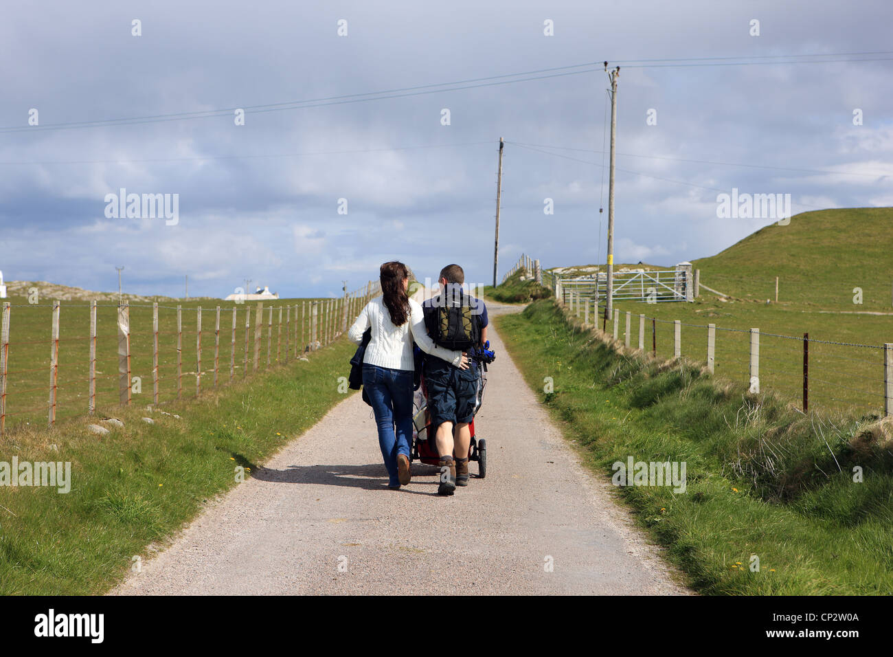 Couple and pushing pram and rear view hi-res stock photography and ...
