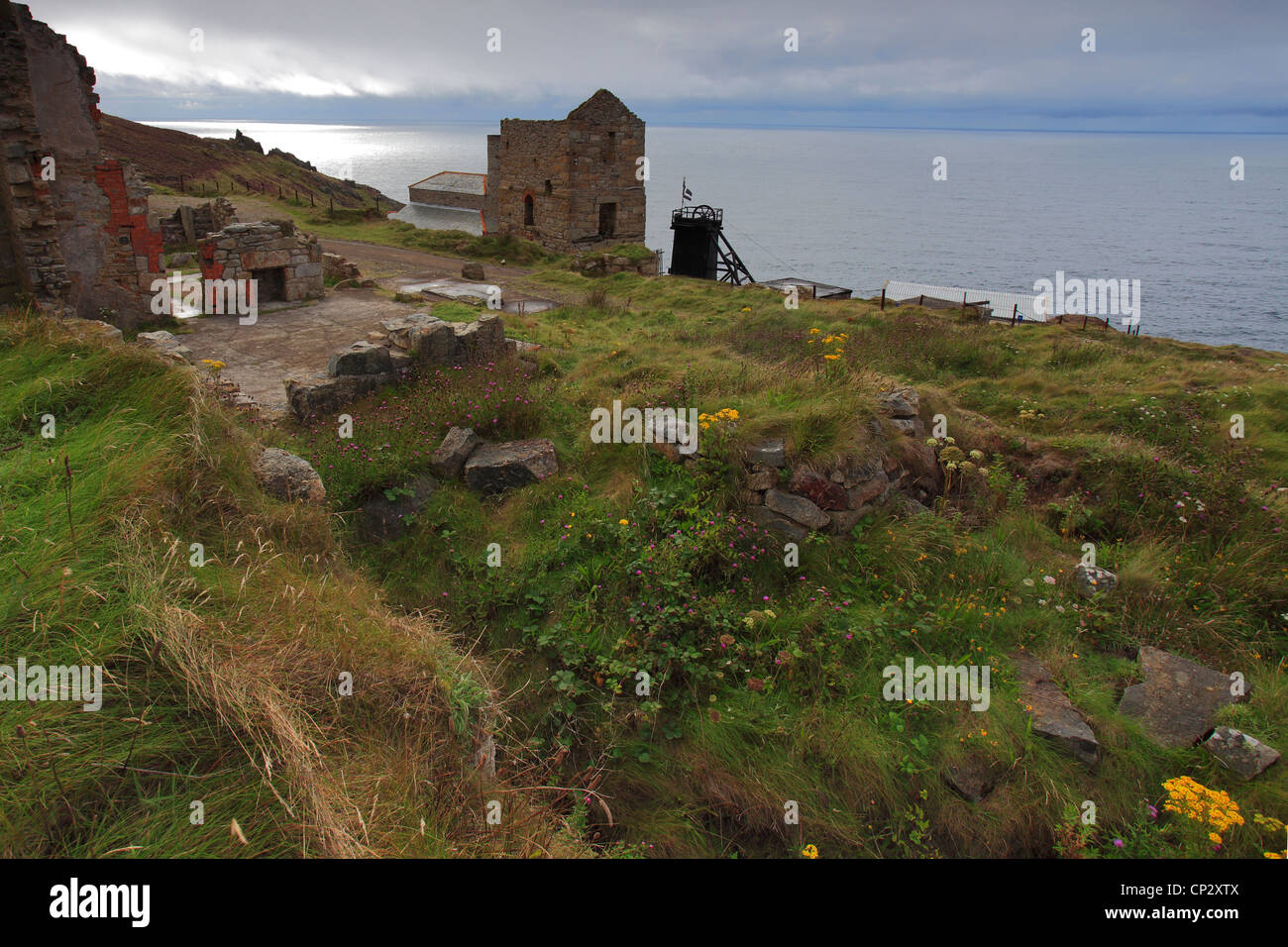 Disused Levant Beam Engine, Pendeen village, Cornwall County, England ...