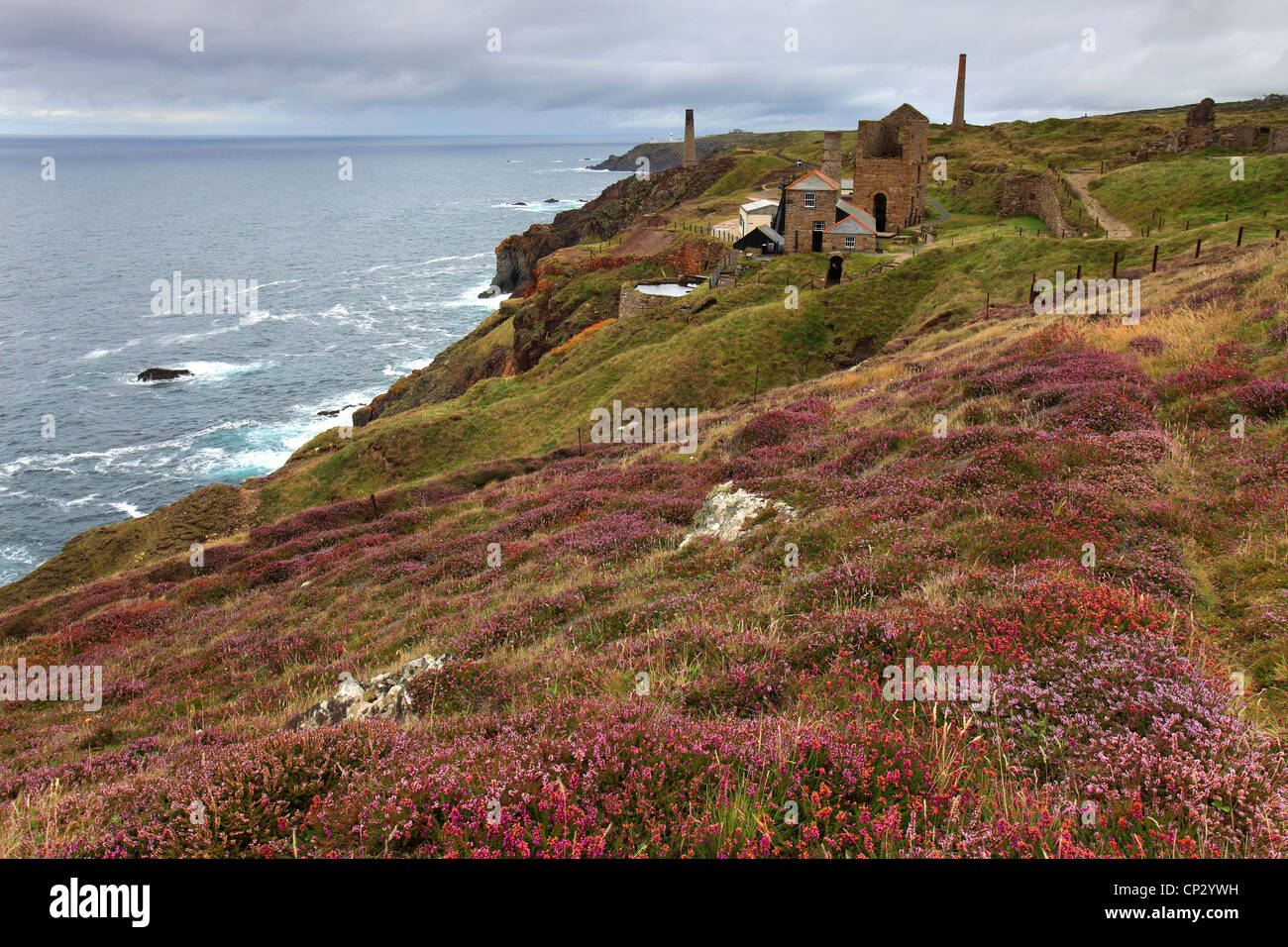 Disused Levant Beam Engine, Pendeen village, Cornwall County, England ...