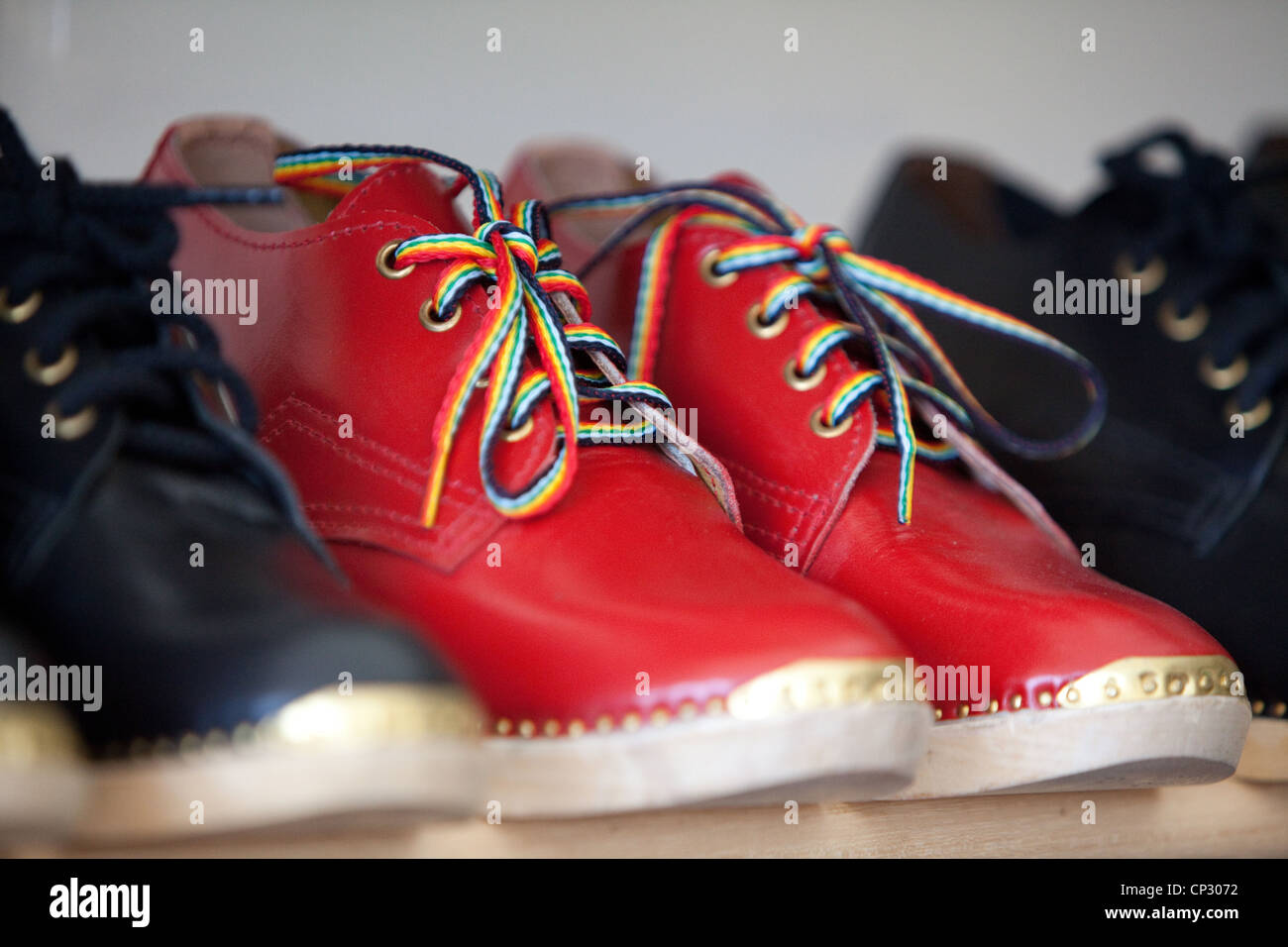 red traditional dancing clogs Stock Photo - Alamy