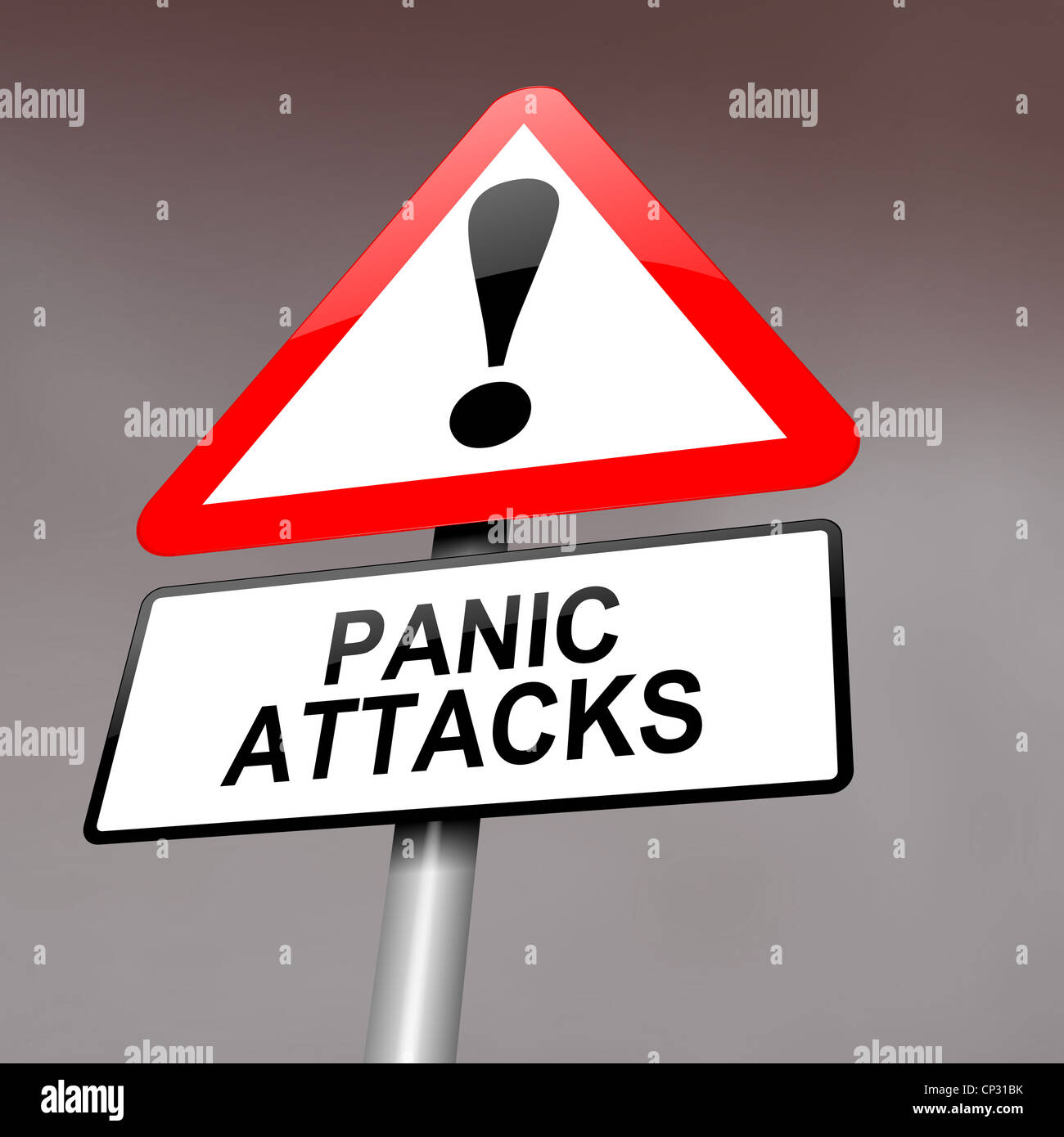 Panic attack warning Stock Photo - Alamy