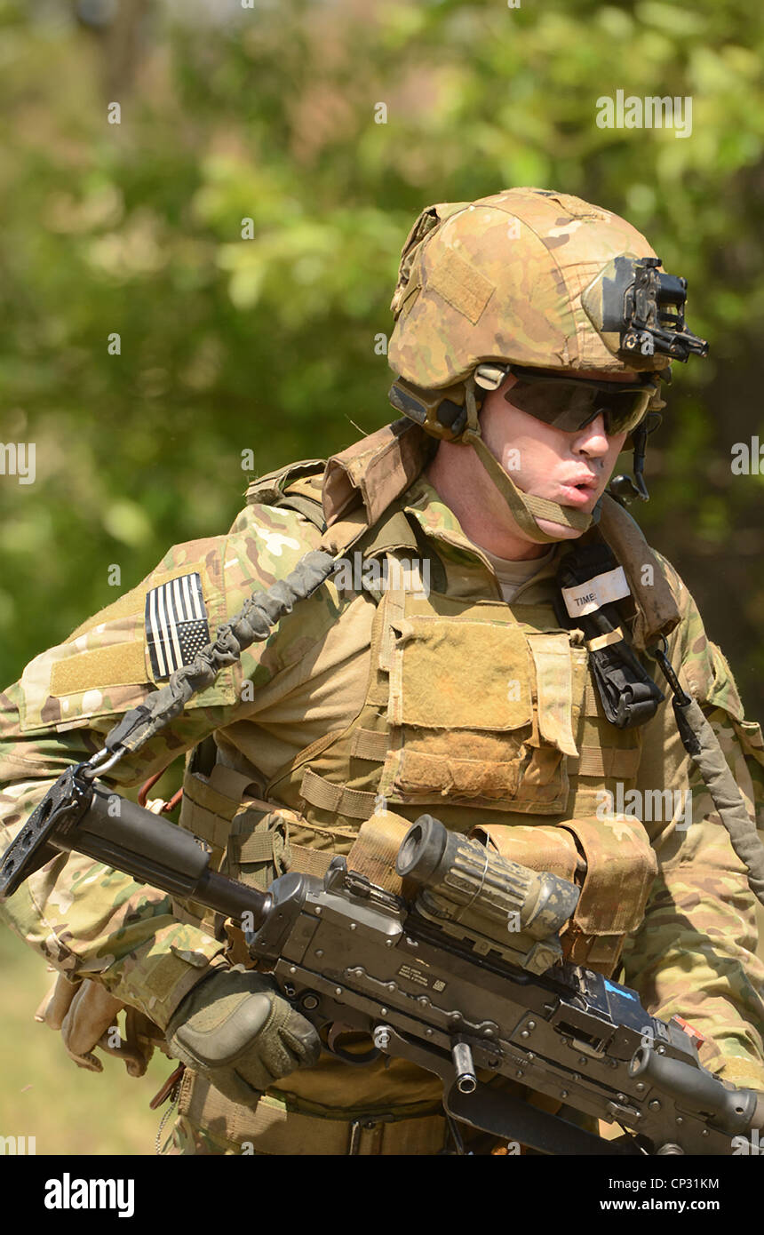 US Special Operations Forces during a staged firefight demonstrating ...