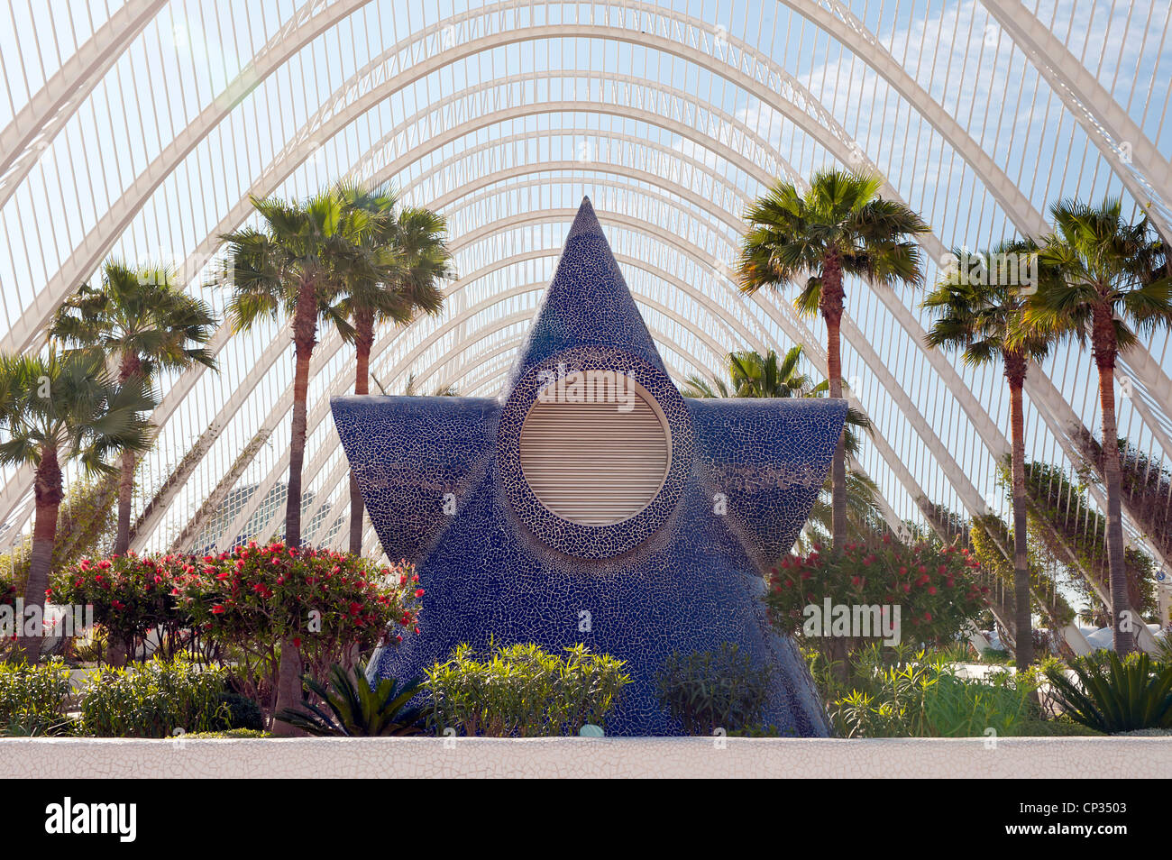 Umbrace Landscaped walk at the City of Arts and Sciences Valencia Spain ...