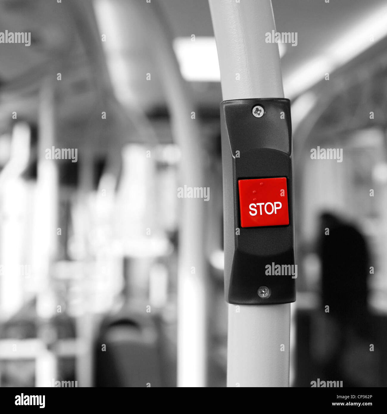 Stop sign inside bus hi-res stock photography and images - Alamy