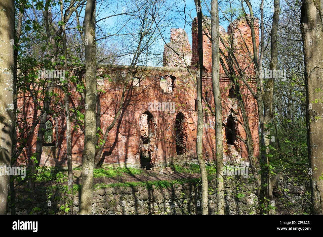 Balga - ruins of medieval castle of the Teutonic knights. Kaliningrad ...