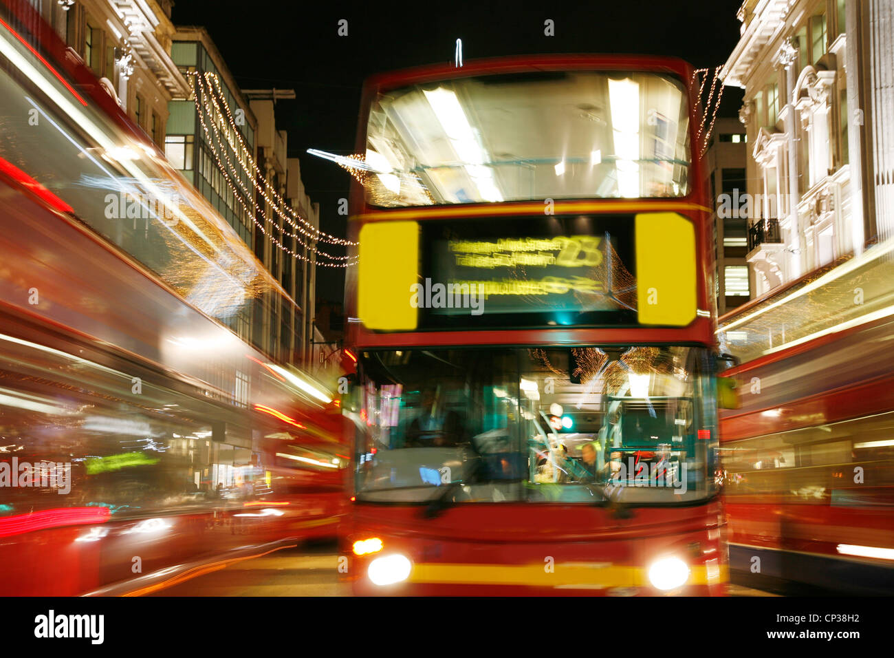 Double Decker Bus, most iconic symbol of London, in Oxford Street at ...