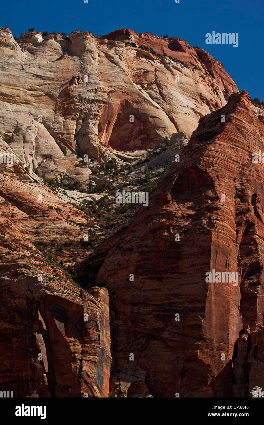 The red rock and colorful splendour of the Zion National Park near St ...