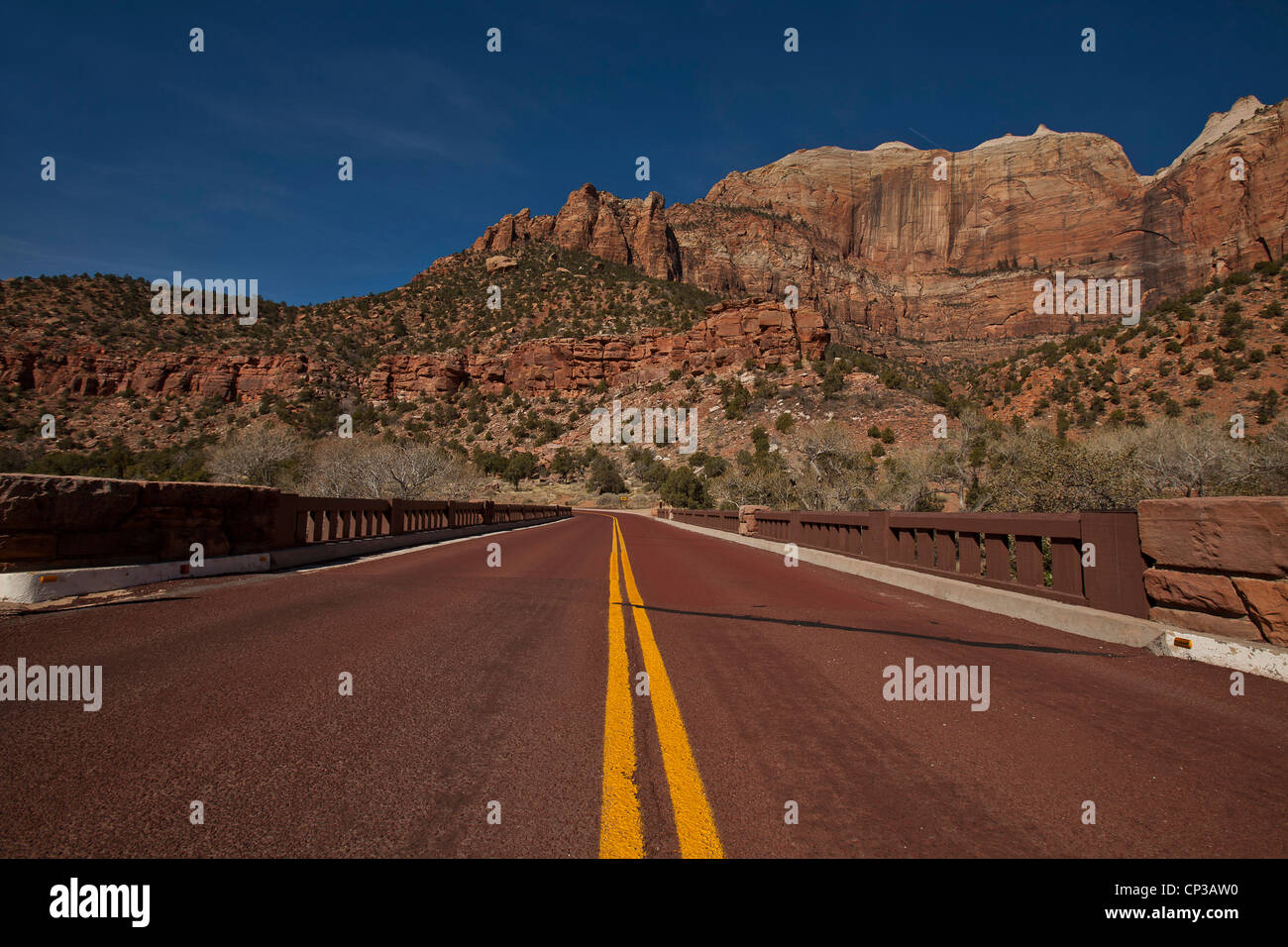 The red rock and colorful splendour of the Zion National Park near St ...