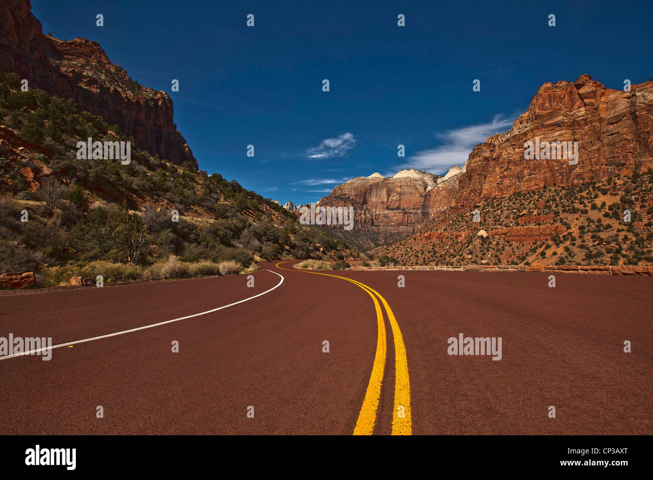 The red rock and colorful splendour of the Zion National Park near St ...