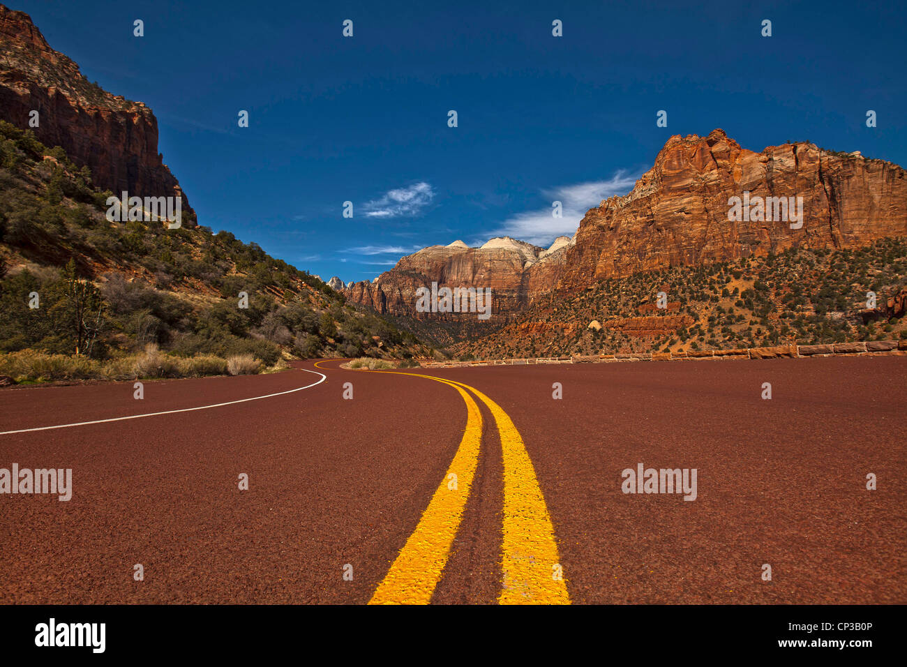The red rock and colorful splendour of the Zion National Park near St ...
