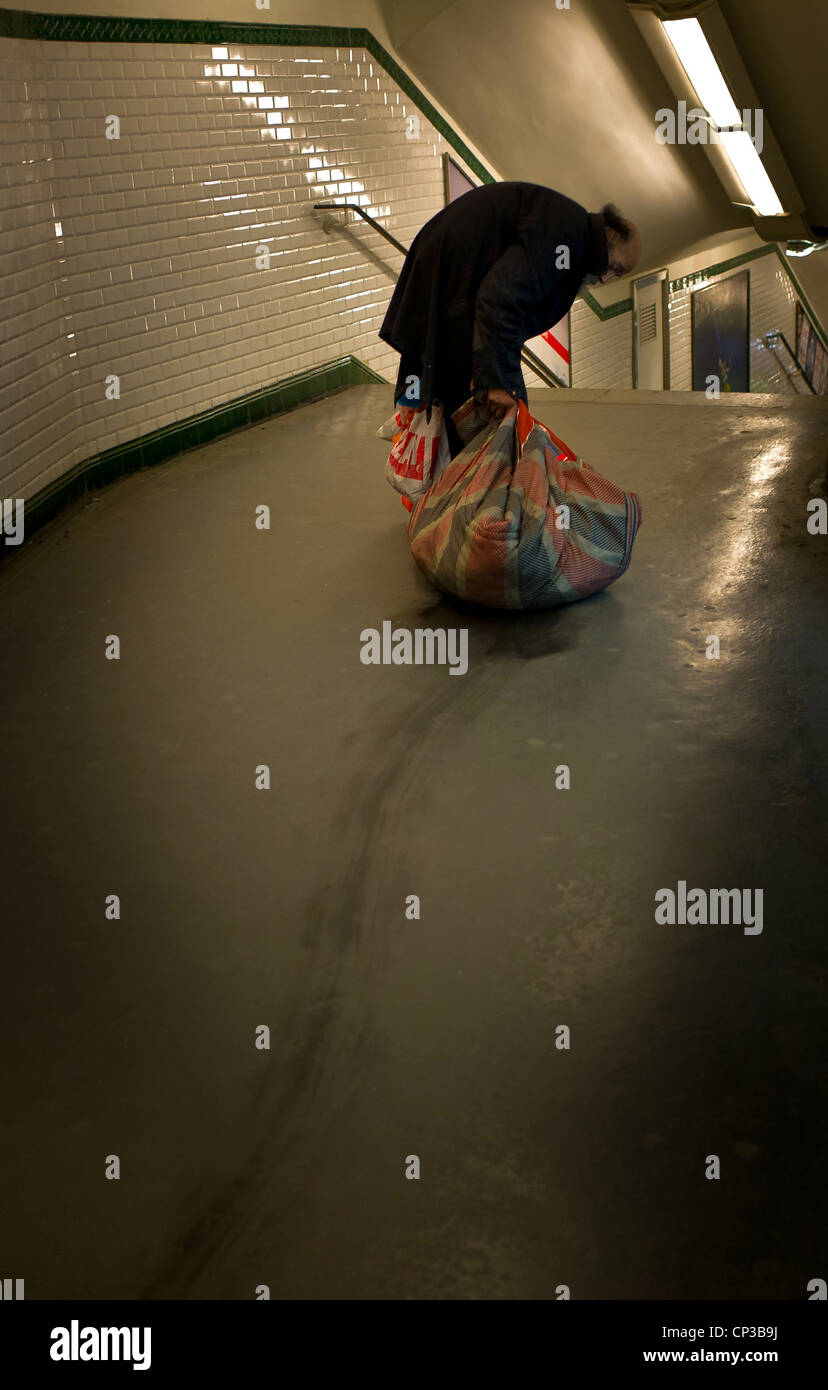 Urban Misery: The Subway., The curved trace of the old hunchback. The ...