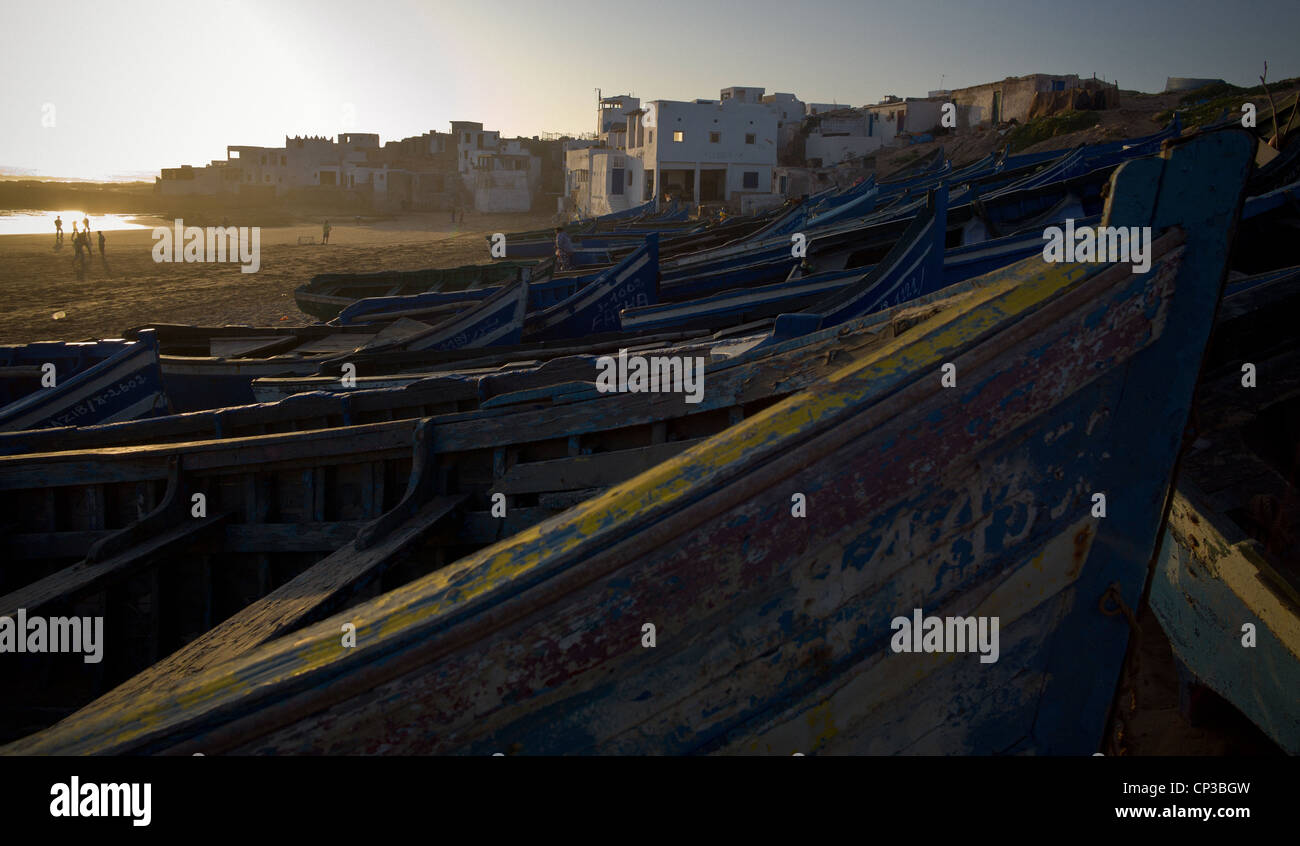 Tifnit, a fishing village., The magic hour Stock Photo - Alamy