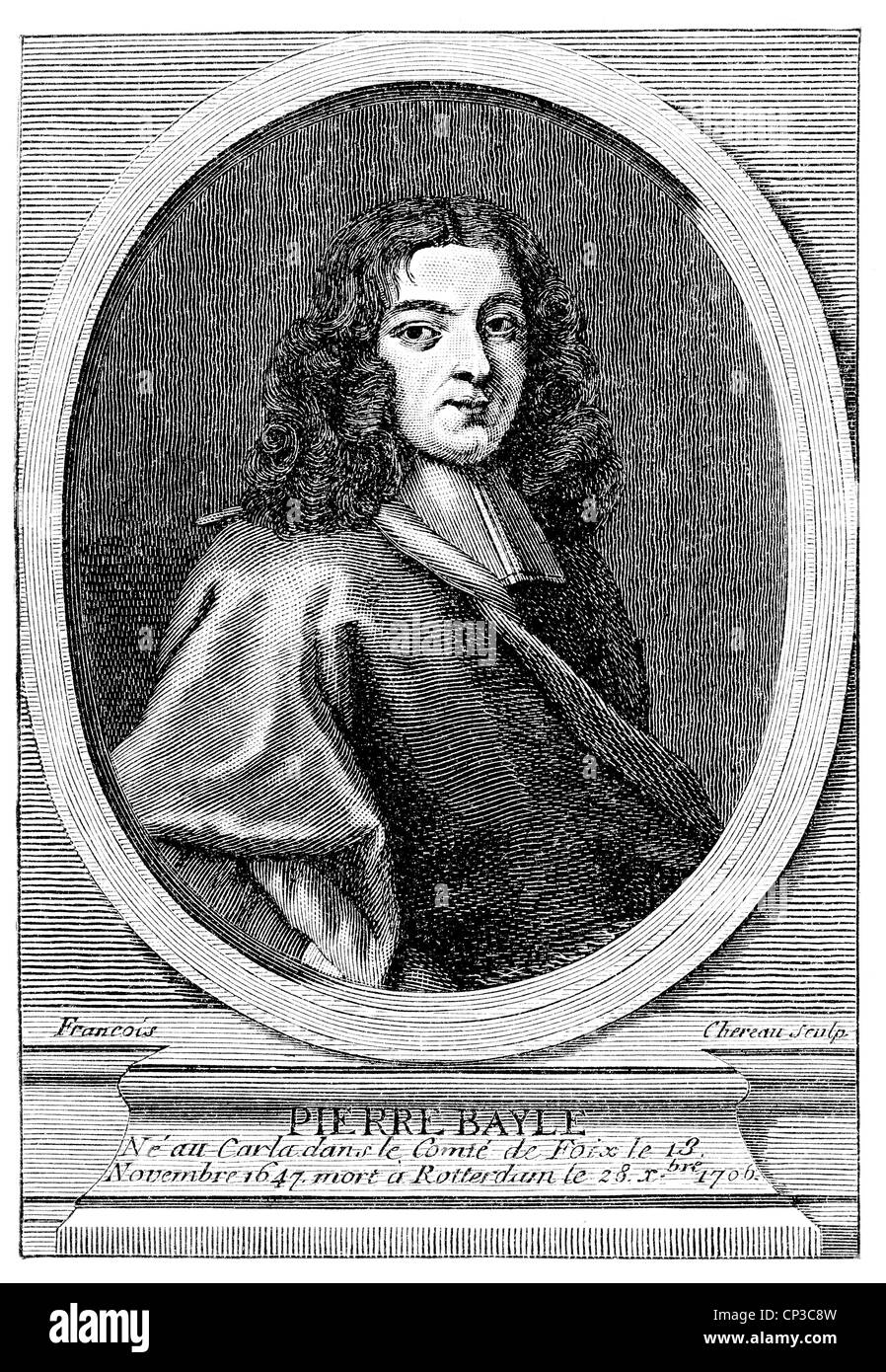 Pierre Bayle, 1647 - 1706, a French writer and philosopher Stock Photo ...