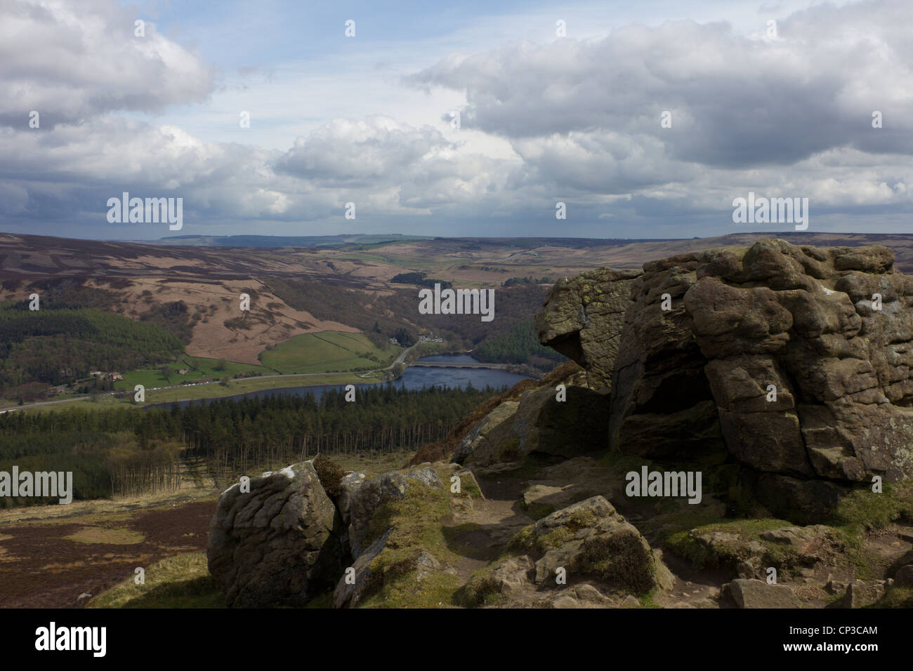 win hill trig point summit peak district derbyshire england uk Stock ...