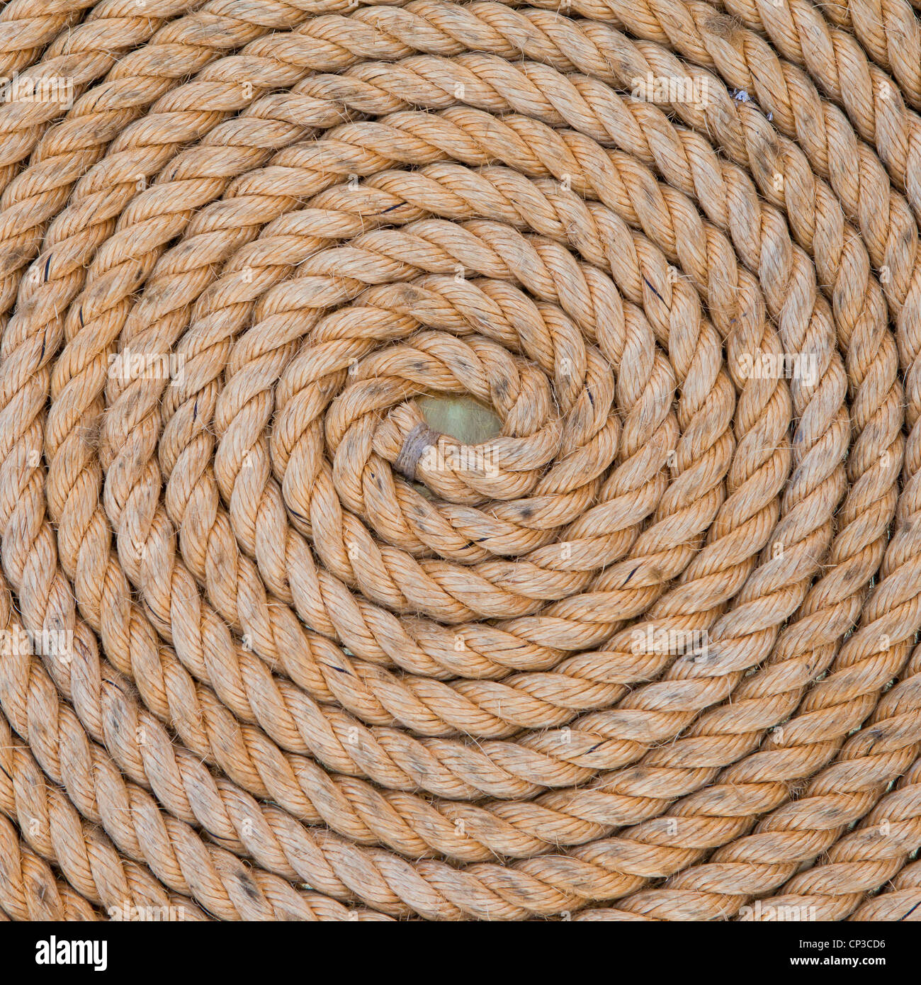 Old rope on the deck Stock Photo - Alamy