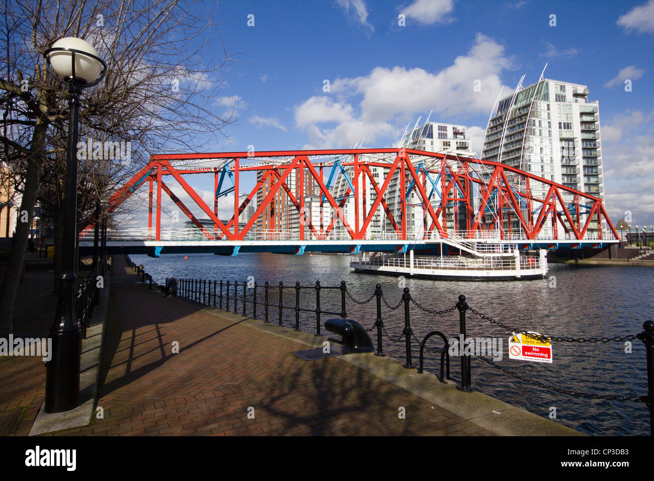 Detroit Bridge salford quays greater manchester england uk Stock Photo ...