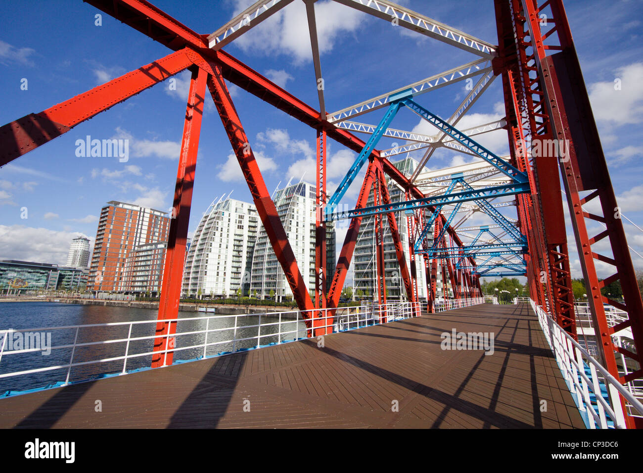 Detroit Bridge salford quays greater manchester england uk Stock Photo ...