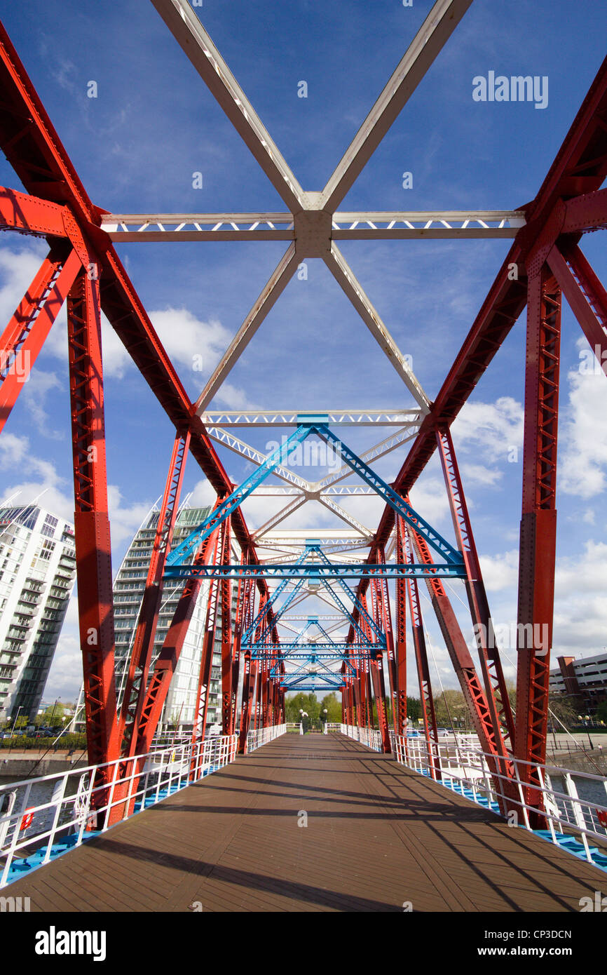 Detroit Bridge salford quays greater manchester england uk Stock Photo ...