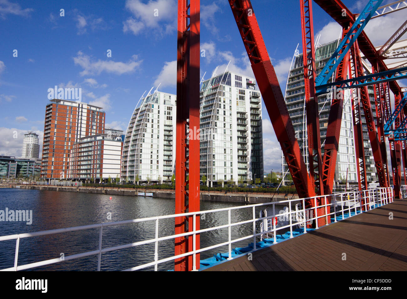 Detroit Bridge salford quays greater manchester england uk Stock Photo ...