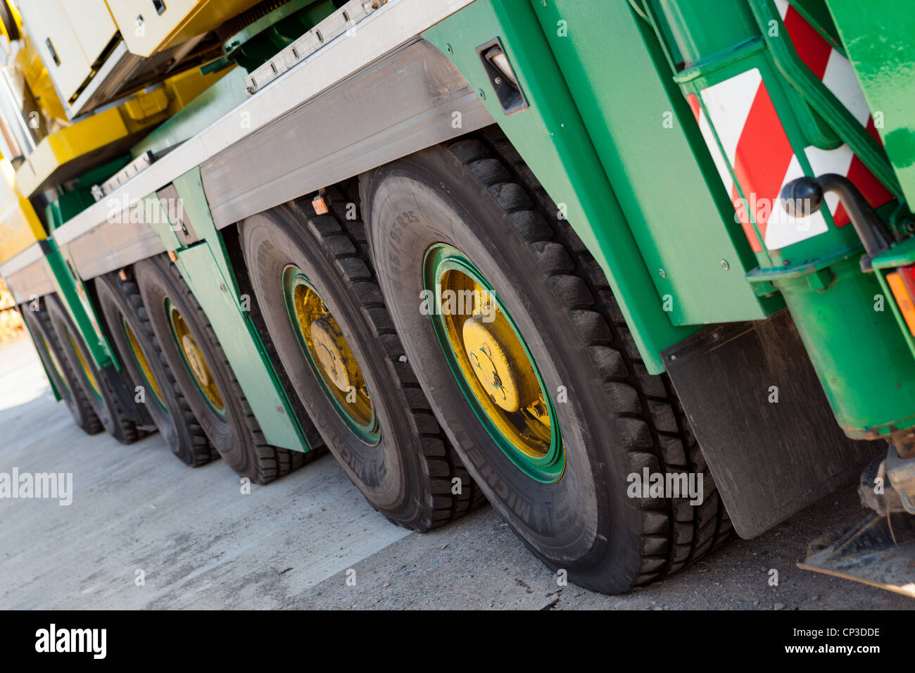 Mobile cranes for cargo handling at Montrose Port Scotland UK Stock ...