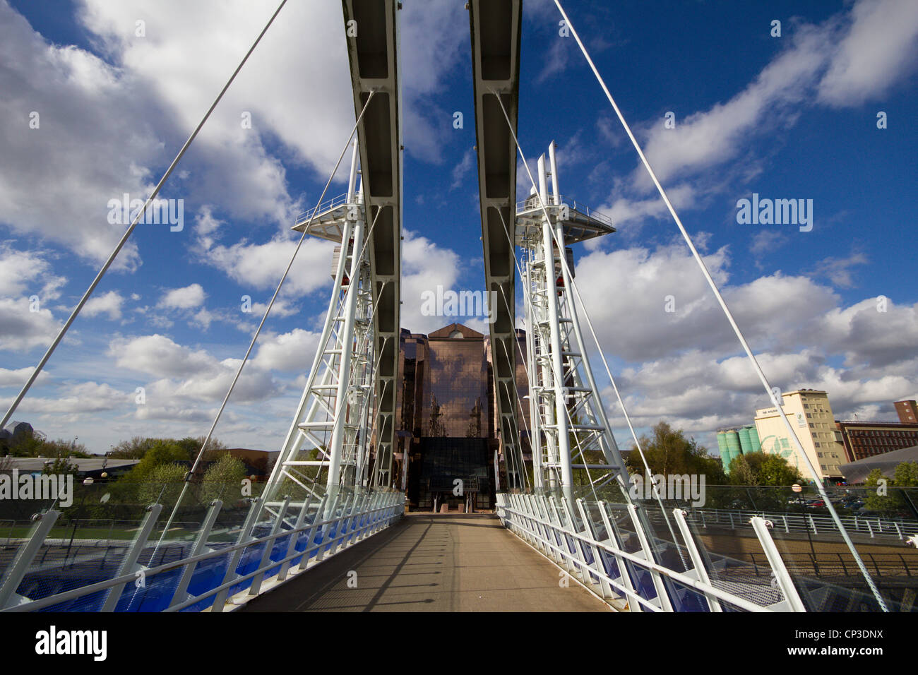 The Salford Quays lift bridge Manchester Ship Canal Greater Manchester ...