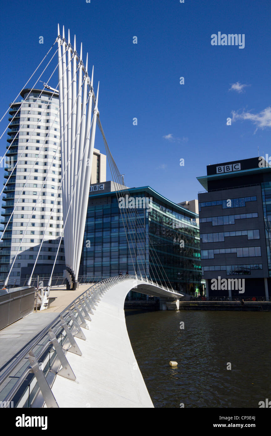 The Media City Footbridge is a swing-mechanism footbridge over the ...