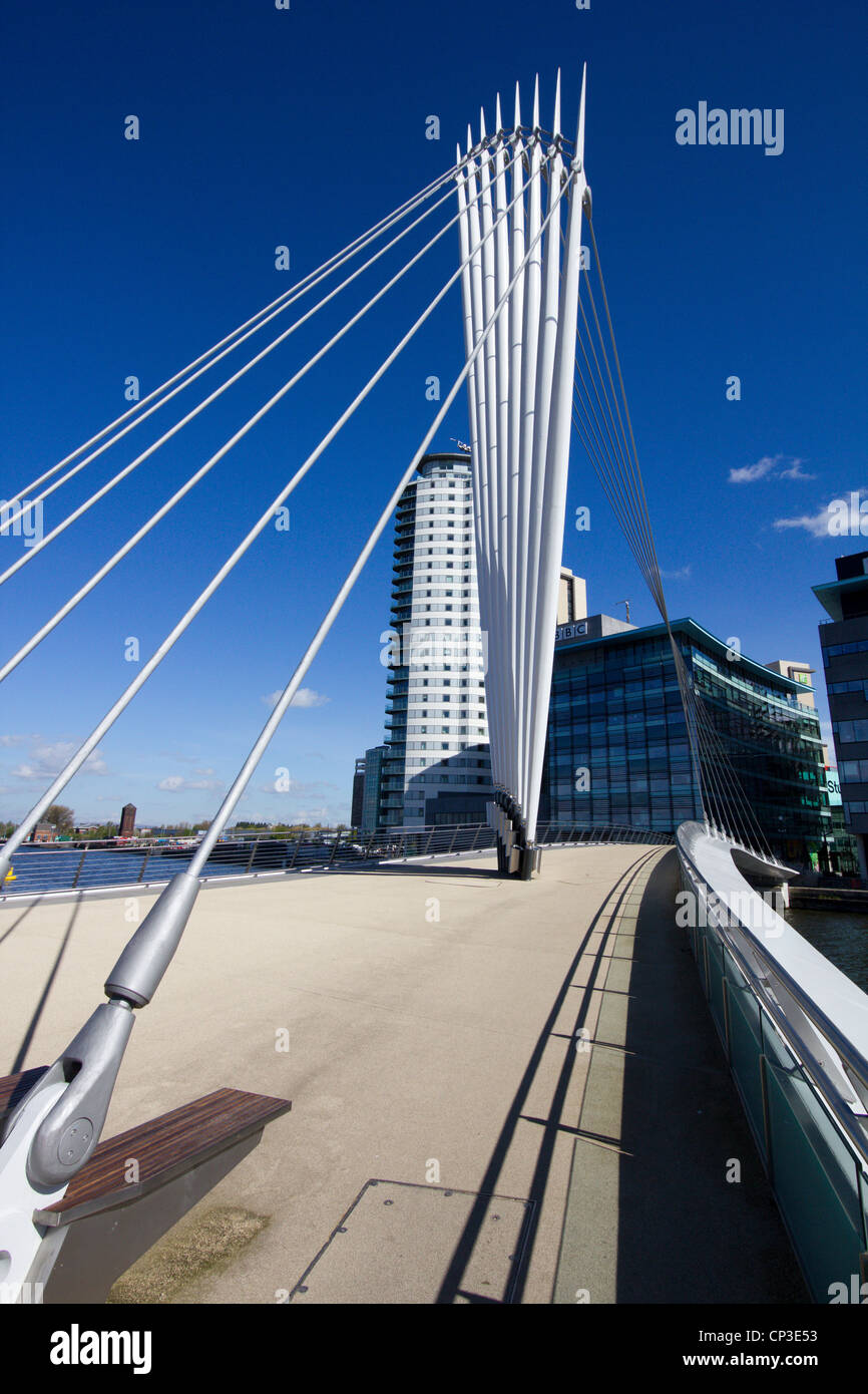 The Media City Footbridge is a swing-mechanism footbridge over the ...